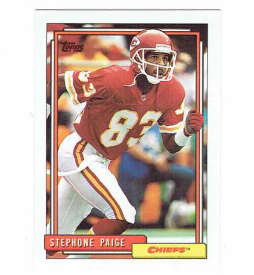 Stephone Paige Kansas City Chiefs WR #15 Topps 1992 Football Card | eBay