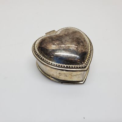 Silver Plated Metal Ring Box | eBay
