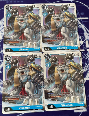 x4 Vikemon BT2-031 U Playset Digimon TCG Release Special Booster | eBay
