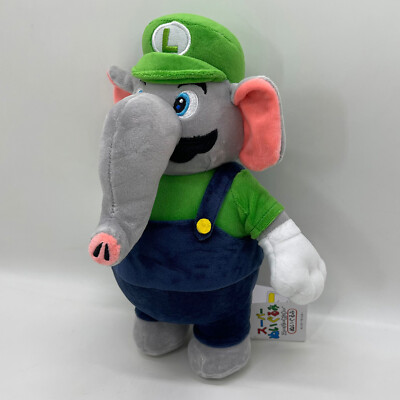 Super Mario Bros. Wonder Elephant Luigi Plush Soft Toy Doll Teddy 11 ...