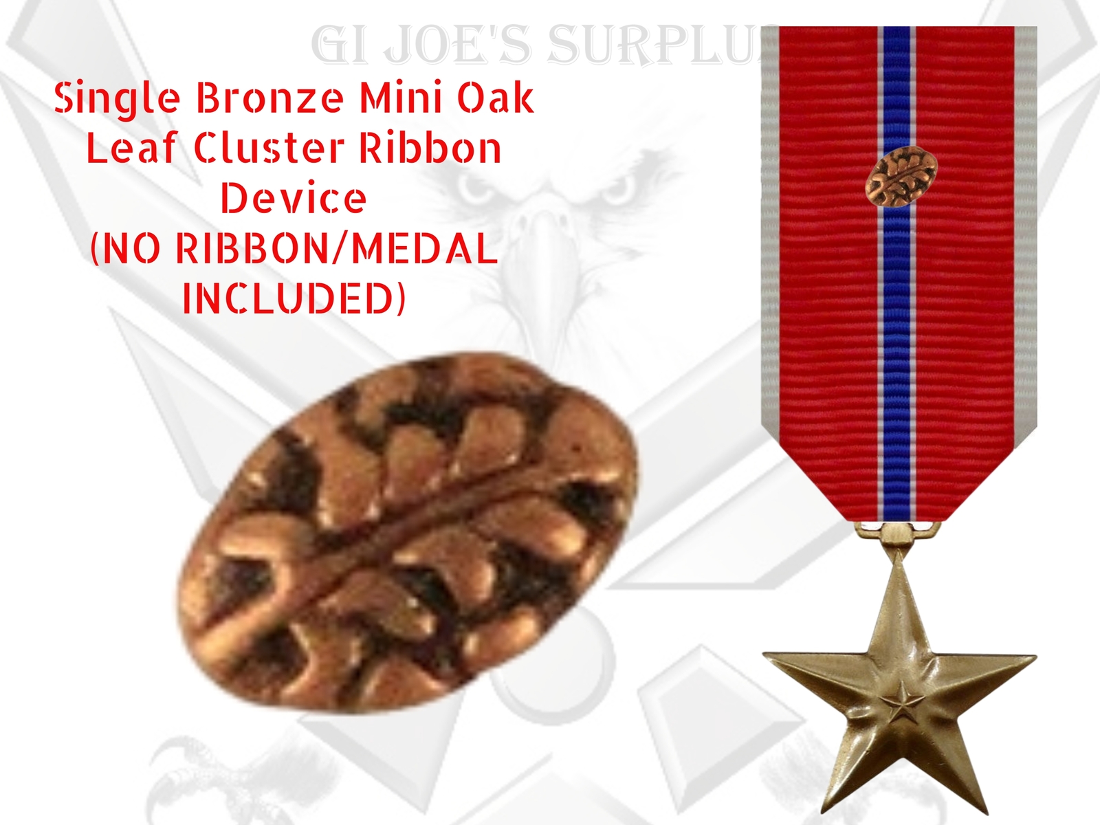 New Device Pronged Mini 3/16 Bronze Oak Leaf Cluster Military Medals ...