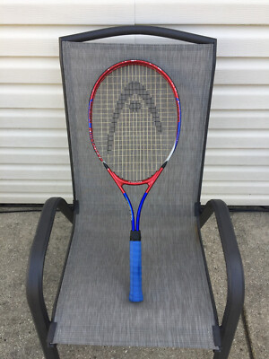 Head Magnesium 1001 Red Blue Tennis Racket 4-3/8" Grip | eBay