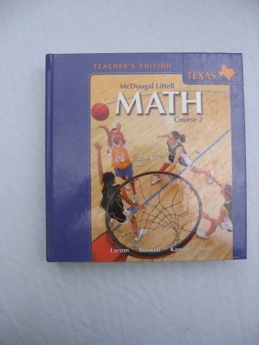 MCDOUGAL LITTELL MATH COURSE 2 By Ron Larson & Laurie Boswell ...