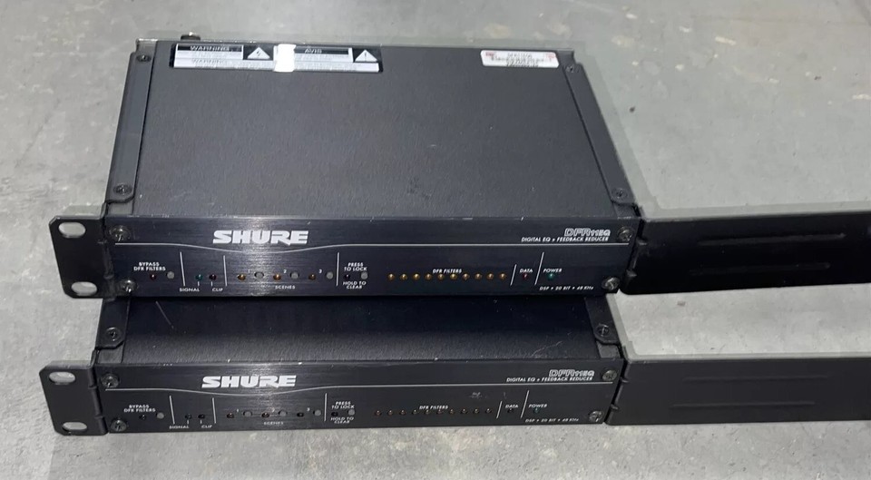 LOT OF(2) Shure DFR11EQ Digital EQ Equilizer + Feedback Reducer Rack ...