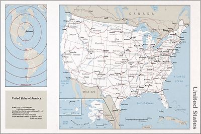 Poster, Many Sizes; Cia Map Of The United States 1976 | eBay