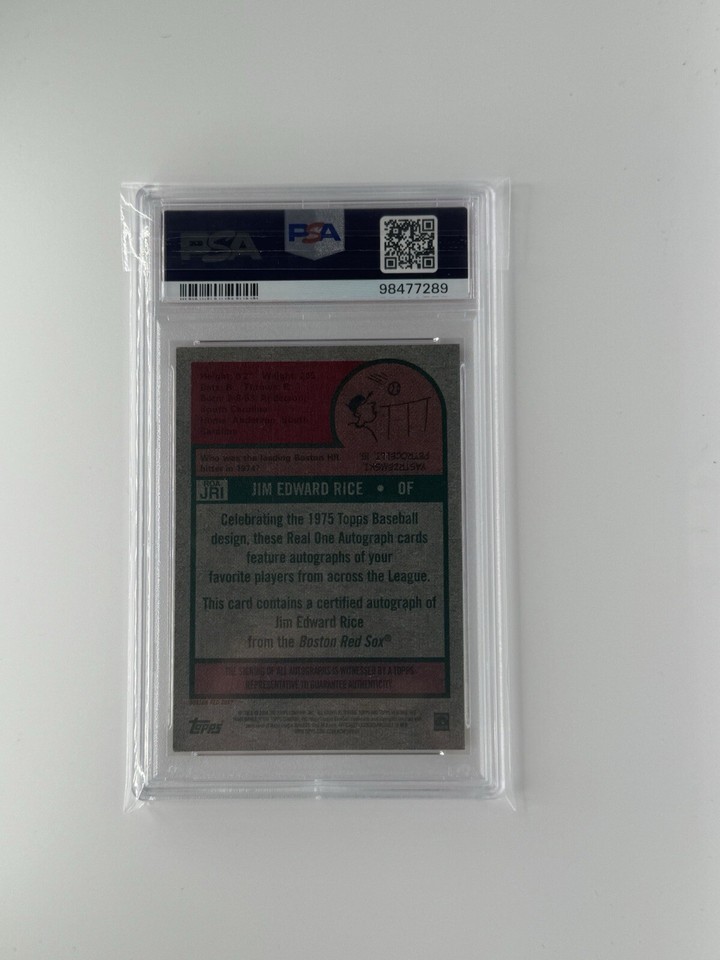 2024 Topps Heritage Real One Jim Rice Boston Red Sox Autograph PSA 9 | eBay