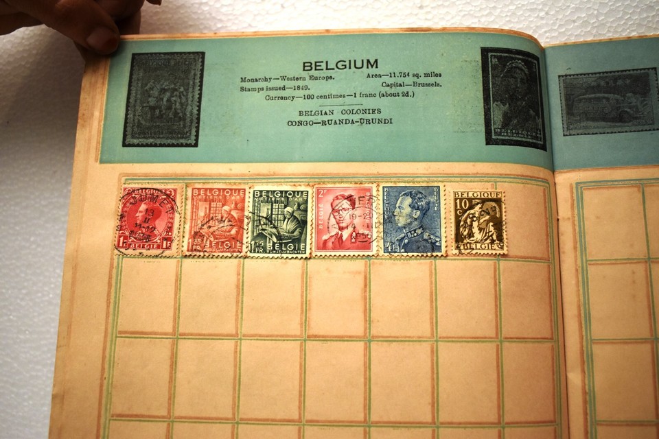 Vintage Liberty Stamp Album 55 Stamps 19 Pages Collectible Postal ...
