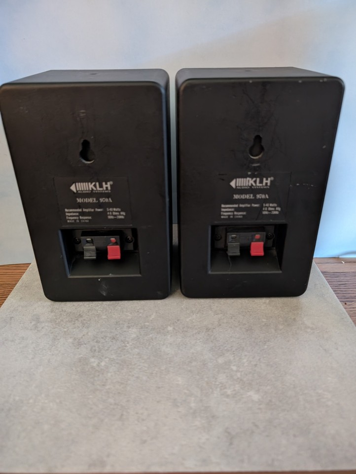 KLH 970A Indoor Outdoor Compact bookshelf Speakers 6 Ohms 40 Watts ...
