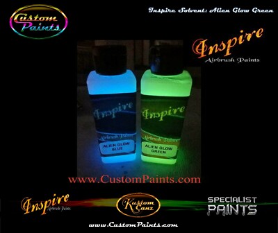 INSPIRE ALIEN GLOW GREEN 4oz AIRBRUSH PAINT Custom Paint, Motorcycle ...