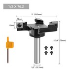 CNC Spoilboard Surfacing Router Bit 1/2" Shank Carbide Insert Cutter ...