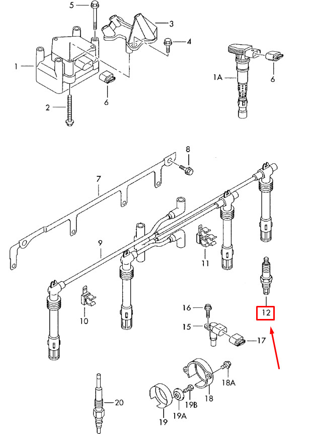 NEW AUDI TT 8J SPARK PLUG 101905606A OEM | eBay