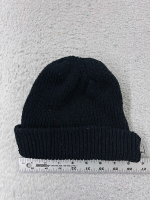 Beanie Toque Adult One Size Dark Blue Knit Acrylic Snow Winter ...
