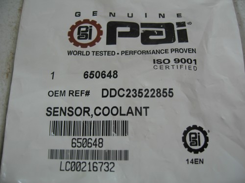 Coolant Level Sensor for Detroit Diesel. PAI # 650648 Ref. # 23522855 ...