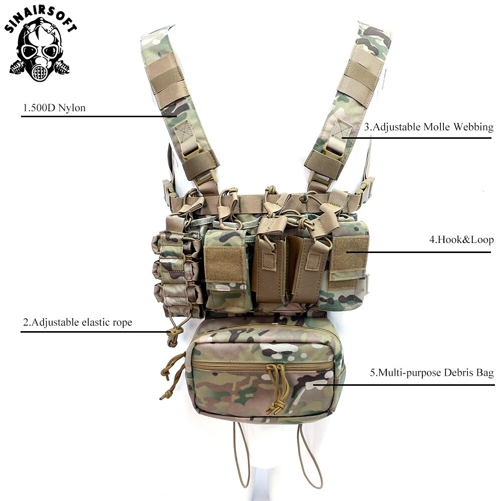 MOLLE Chest Rig Mochila Military Vest Flatpack Tactical