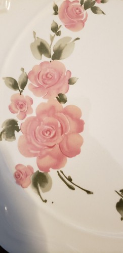 gibson platter pink flowers | eBay