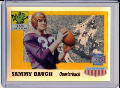 2001 Topps Archives Reserve Sammy Baugh Redskins Rookie Reprint ...