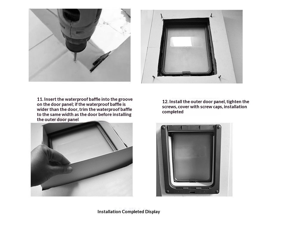 Pet Door Dog Doggy Cat Large Size Flap Locking Screen Wall Gate ...