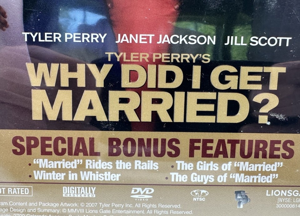 Tyler Perry's Why Did I Get Married DVD Exclusive Bonus Tyler Perry ...