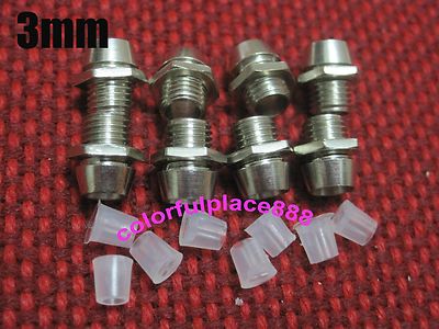 100pcs, 3mm Chrome Metal LED Holders Bezels Mounts for 3mm R Y B G W ...