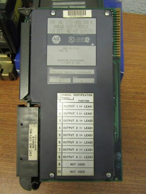 🔥ALLEN BRADLEY 1771-OFE1 ANALOG OUTPUT MODULE SERIES B FWR A W/ 1771-WC ...