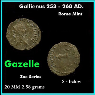 GALLIENUS. IOVI. GOAT. Rome Mint. Zoo Series. Ancient Roman Coin. | eBay