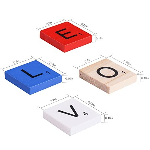 400 Pcs Wood Scrabble Tiles DIY Wooden Scrabble Letters for Spelling ...