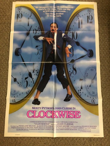 Vintage Original CLOCKWISE One Sheet Movie Poster 27x41 Monty Python ...