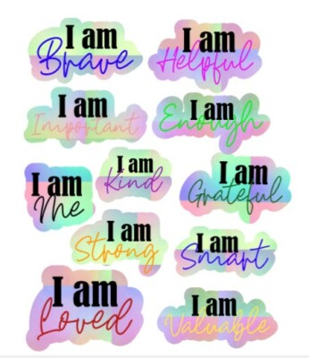 11 Children Positive Stickers Inspiration Affirmation Tablet Laptop ...