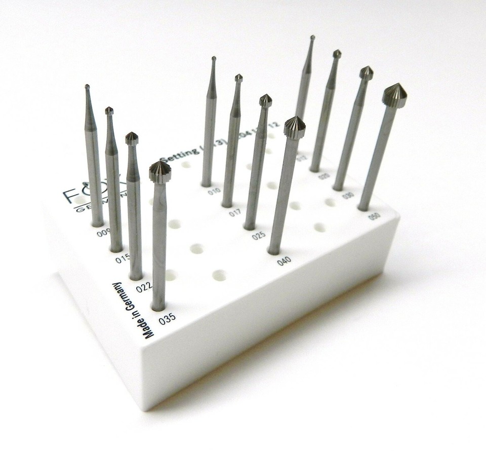 Fox Stone Setting Burs Set Fig 413 Jewelers Bur 12 Pc 009-050 Jewelry ...