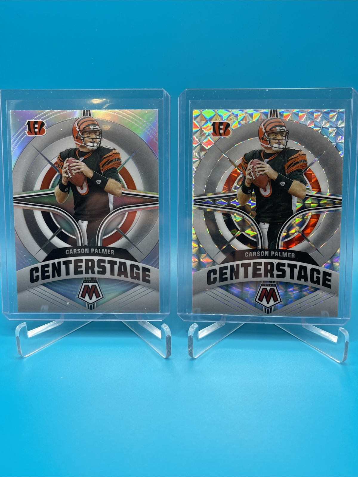 2022 Mosaic Carson Palmer Centerstage Silver Mosaic Prizm Bengals | eBay