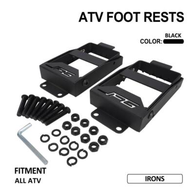 ATV Foot Rest 4 Wheeler Foot Pegs Rear Passenger Anti-Slip Footrests ...