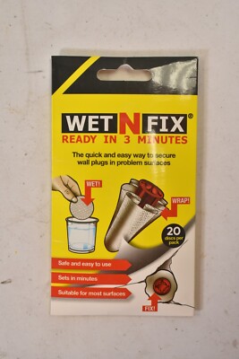 WetNFix Wet N Fix Quick Wall Fixture 20 Disc Pack Fixes Loose Anchor or ...