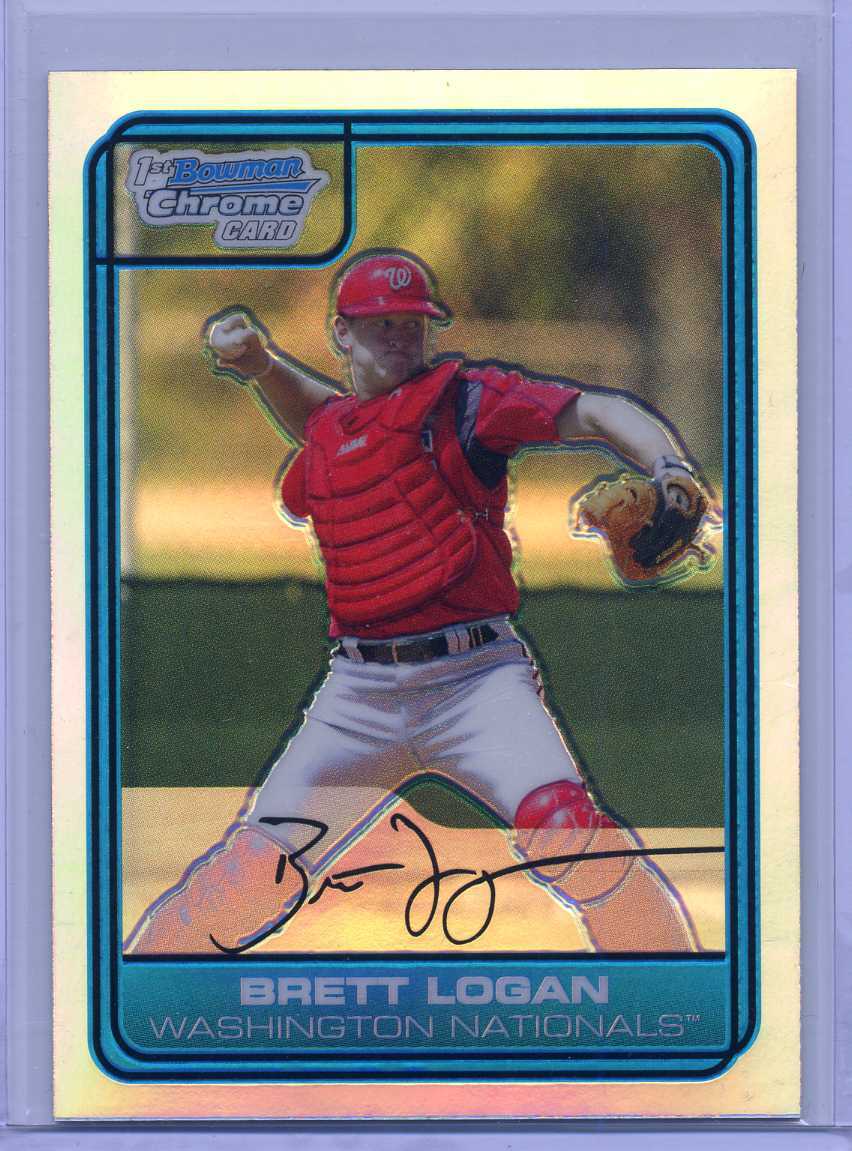 Brett Logan 2006 Bowman Draft CHROME REFRACTOR ROOKIE #DP44 - NATIONALS | eBay