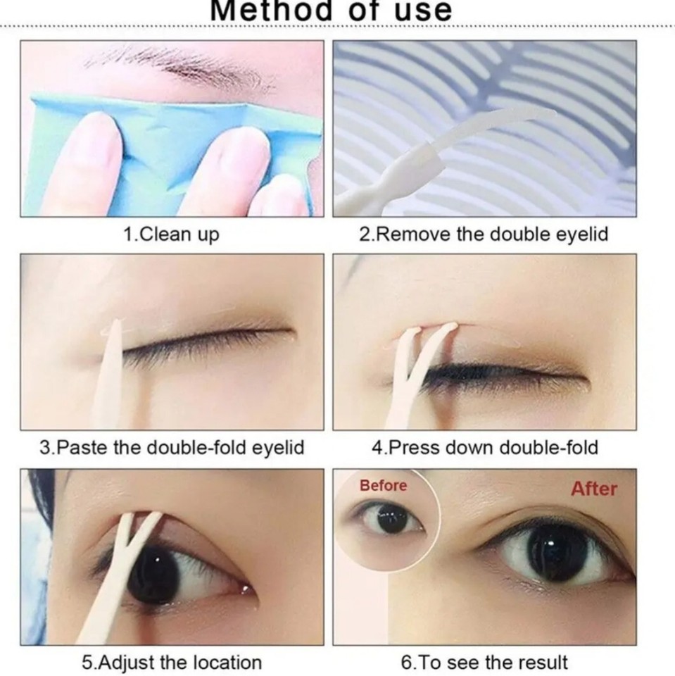 480 Eyelid Lift Eye Strips Supporting Eye Push Up Anti Ageing Adhesive ...