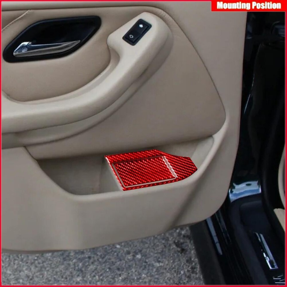 For BMW M5 E39 1998-2003 Red Carbon Fiber Interior Rear door Ashtray ...