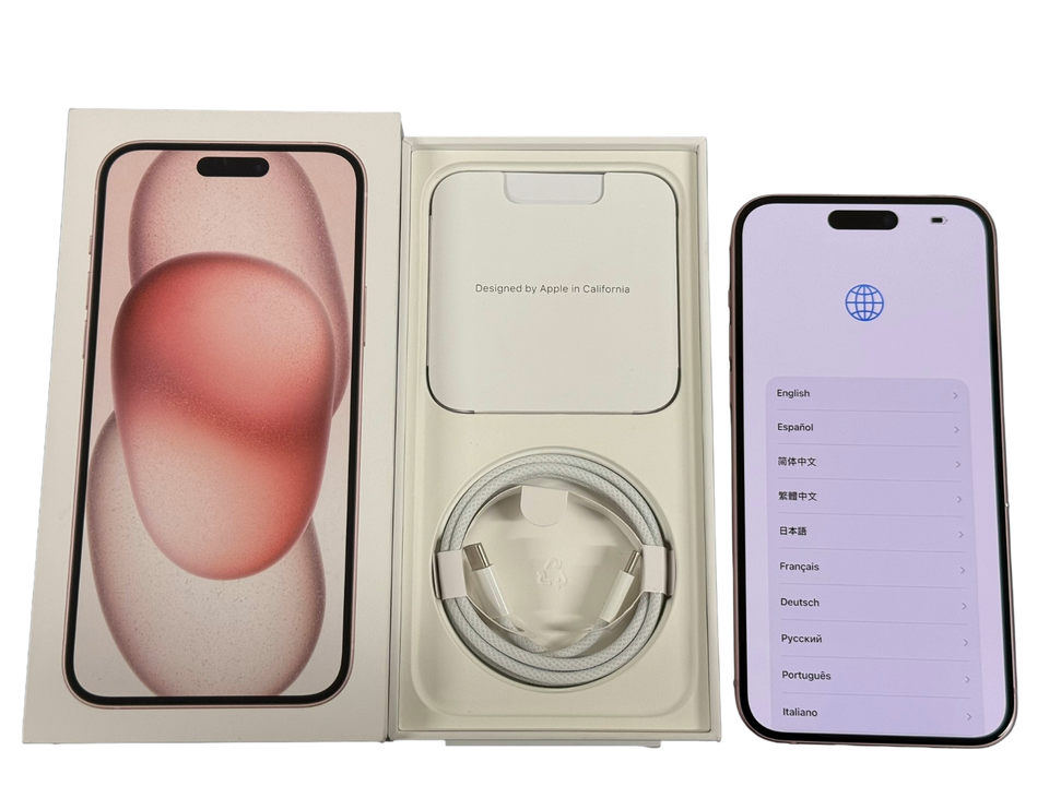 Apple iPhone 15 Plus A2847 128GB 256GB Factory Unlocked Pink / Black ...