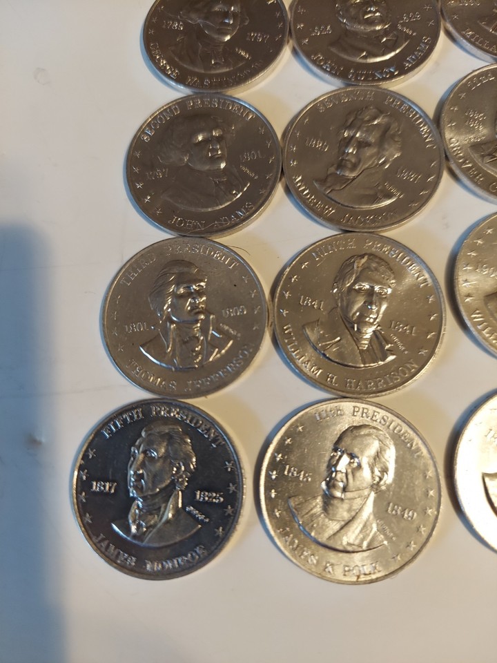 1968 Shell's Mr. President Coin Game 26 Tokens No Duplicate Coins | eBay