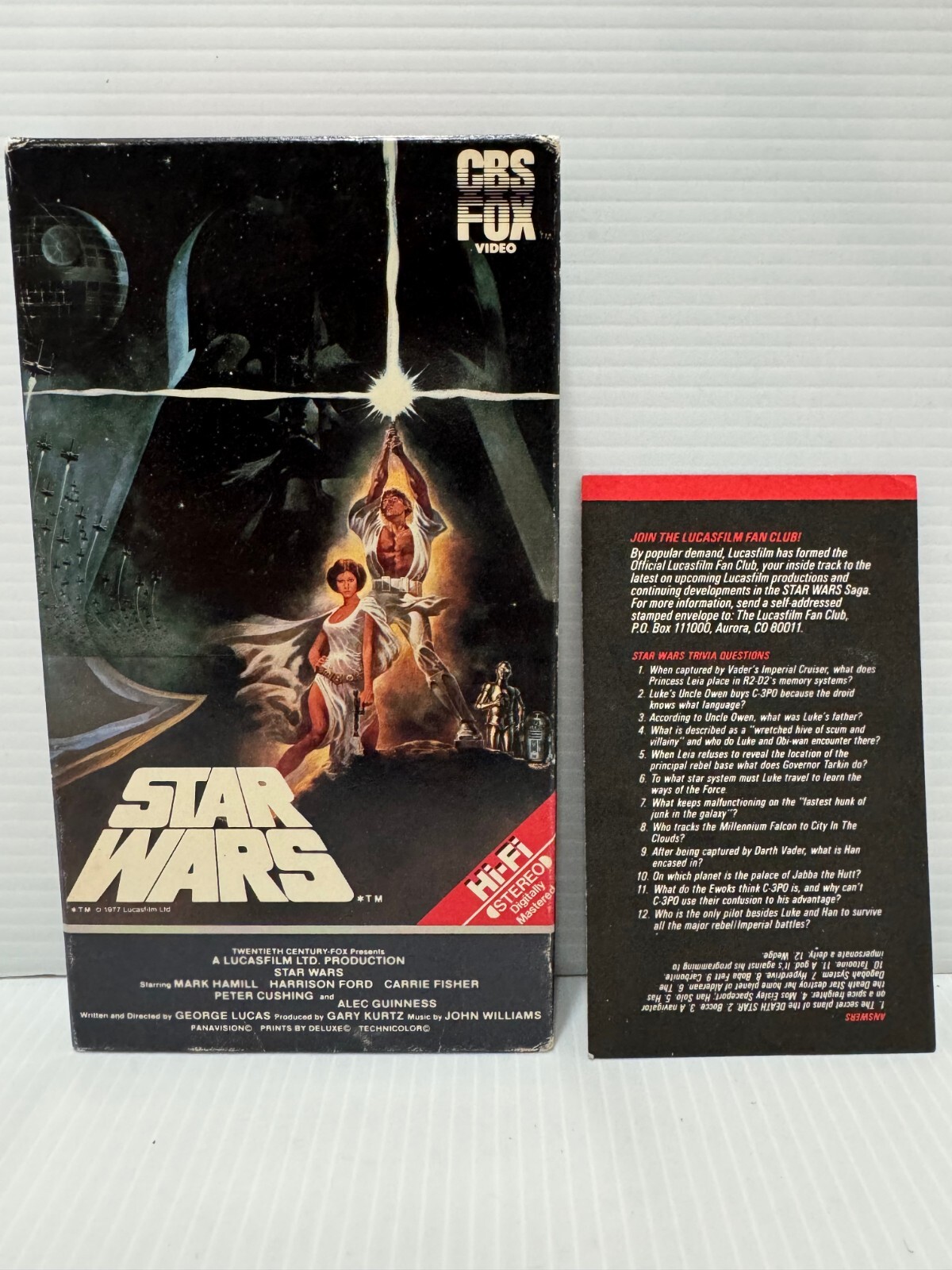 Star Wars VHS Tapes American Released Collectibles CBS Fox SW ESB ROTJ ...