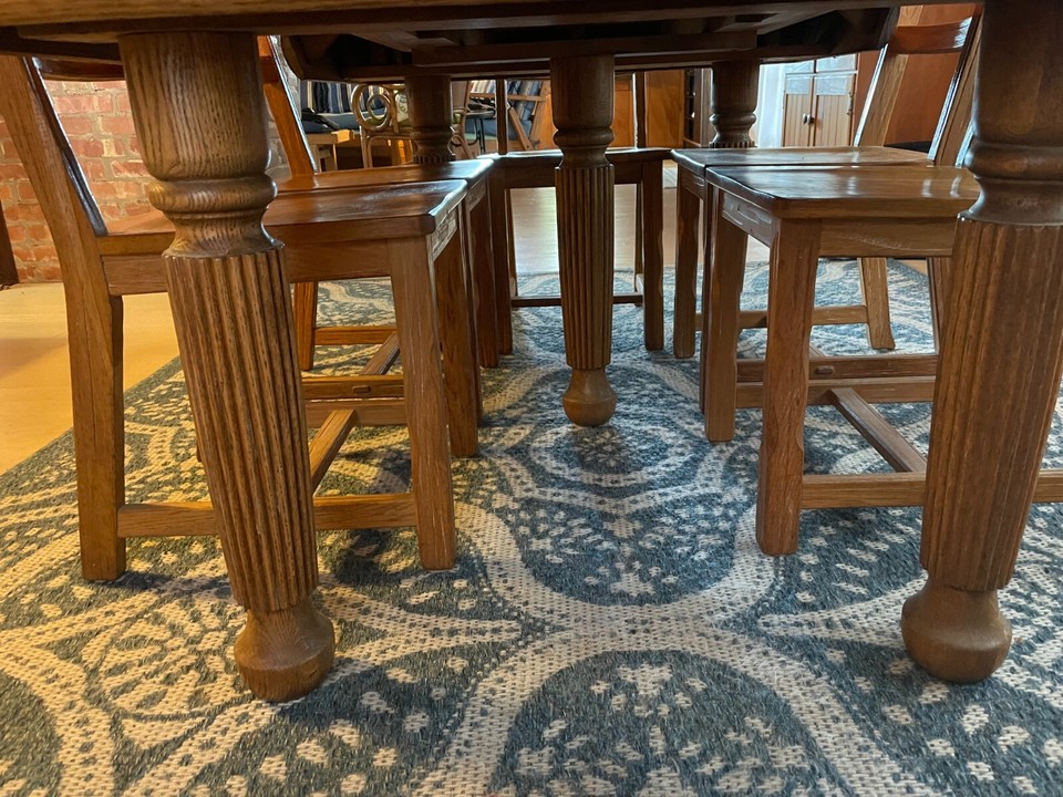 Brandt Ranch Oak Dining Table with leaf | eBay