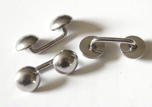 16g 10mm Dome Staple Body Piercing Surface bar Dermal Barbell 90 Degree ...
