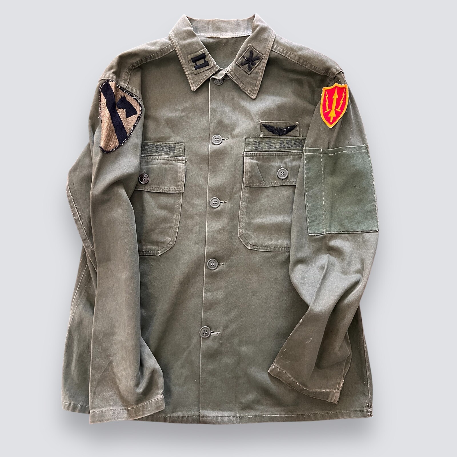 Vietnam War Named Patches Vintage Modified Shirt US Army Custom Theater ...