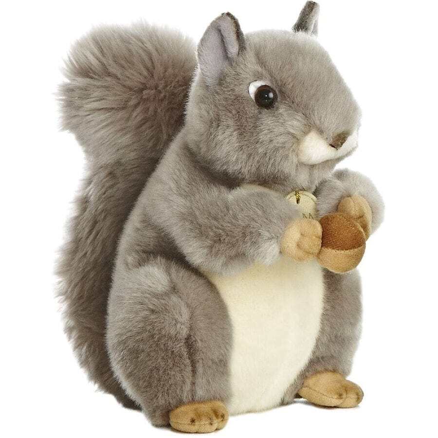 Aurora Miyoni Grey Squirrel 25.5Cm Soft Teddy Plush Toy Stuffed Animal ...