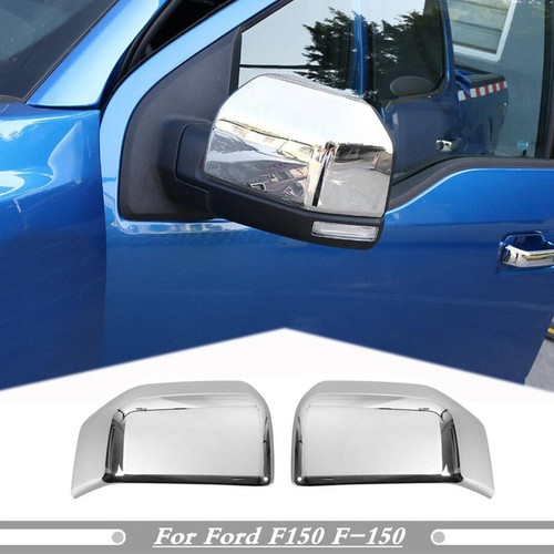For 2015-2020 Ford F150 F-150 ABS Chrome Car Rearview Mirror Cover Trim ...