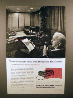 1957 Dictaphone Time-Master Dictating Machine Ad! | eBay
