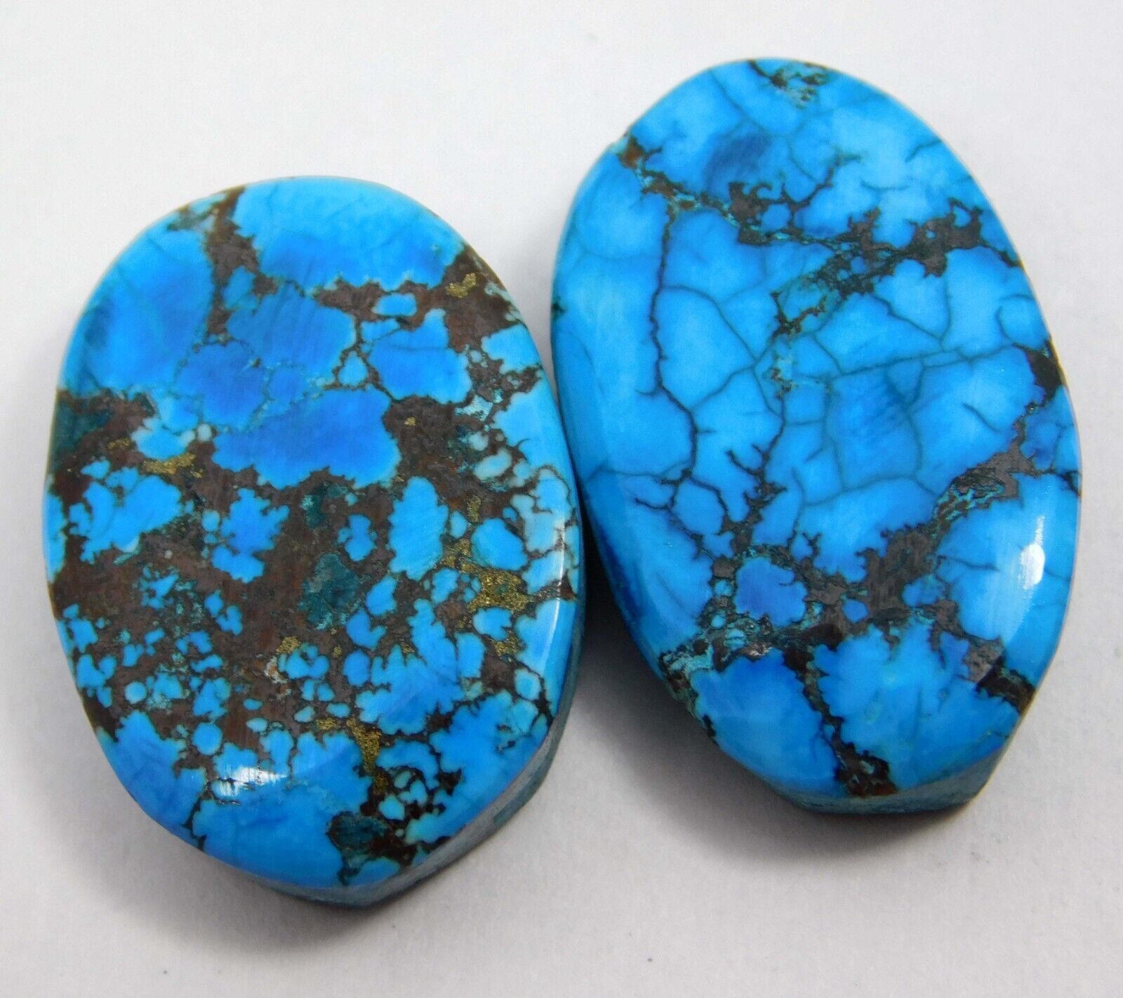 Natural Turquoise Cabochon Lot of 2 Pieces 35.60 Carats Total Weight ...