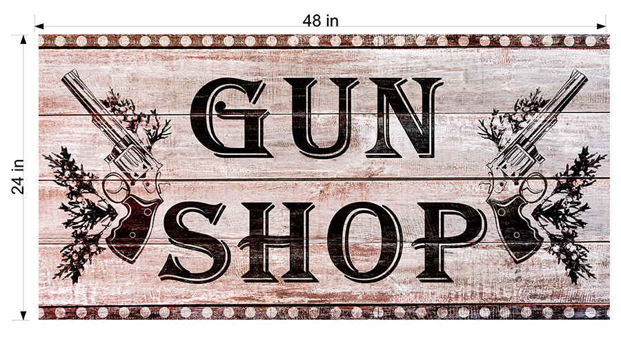 WESTERN GUN SHOP VINYL HORIZONTAL BANNERS (CHOOSE A SIZE) NEW! | eBay