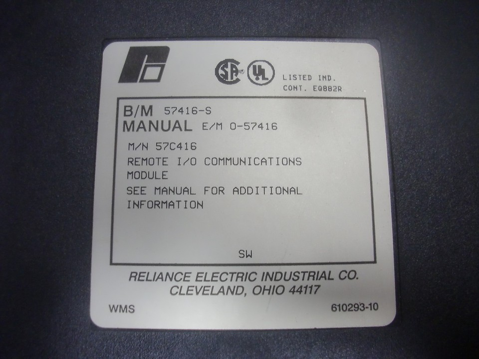 RELIANCE ELECTRIC COMMUNICATION MODULE 57416-S | eBay