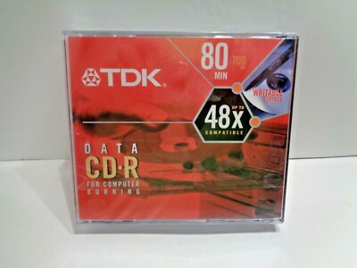 TDK 80-Minute Data CD-R Discs 3pk Brand New Original 80min 700 MB 48x ...