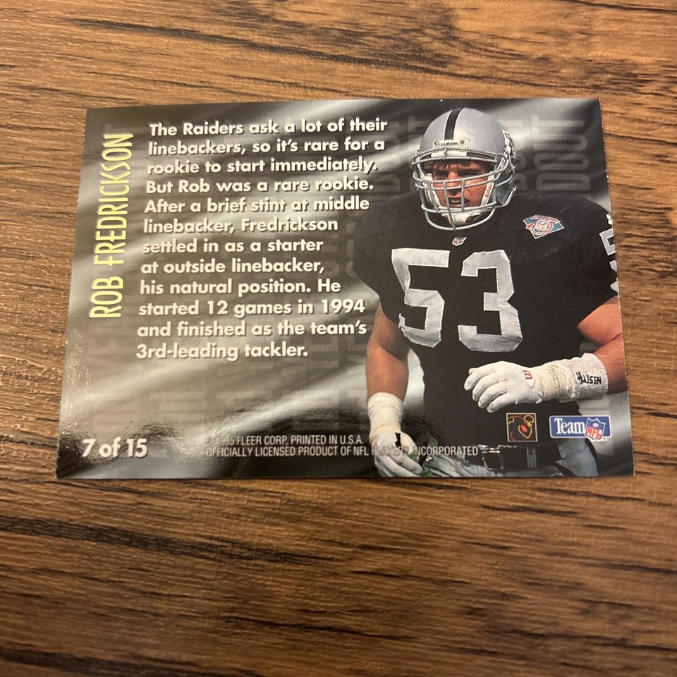 Rob Fredrickson 1995 Ultra 2nd Year Standouts #7 Oakland Raiders NM+ ...