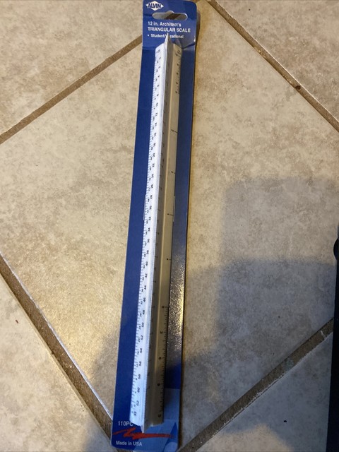 Alvin 12in High Impact Plastic Architect Triangular Scale 110PC for ...